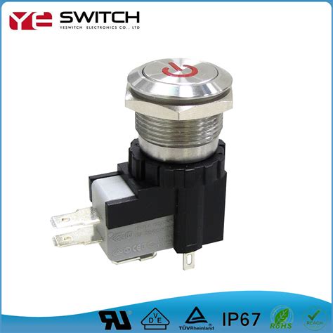 16A 26A High Current Push Button Switch Anti Vandal Switches And LED Illuminated Switch