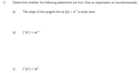 Solved 1 Determine Whether The Following Statements Are