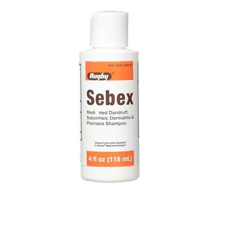 Rugby Sebex Shampoo 4oz 118ml Scalp And Dandruff Relief