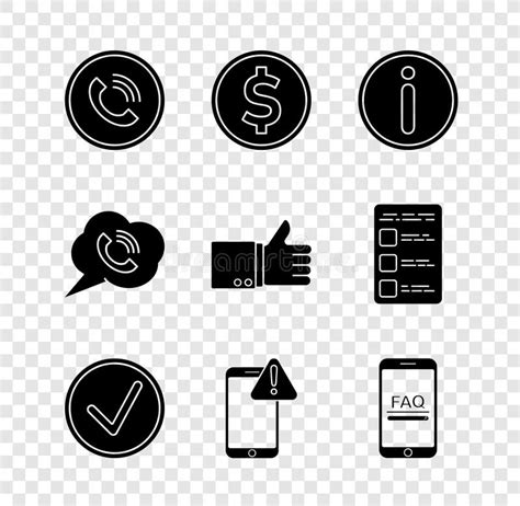 Set Mobile With Exclamation Mark Chat Messages Mobile Information System Bug Concept Service