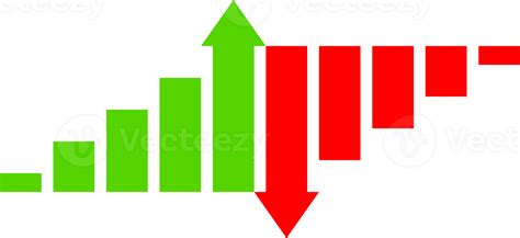Arrow Graph Growing Uptrend And Graph Downward Trend Financial Business