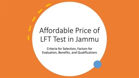 Unveiling The Price Of Liver Function Test Lft In Jammu Evaluating