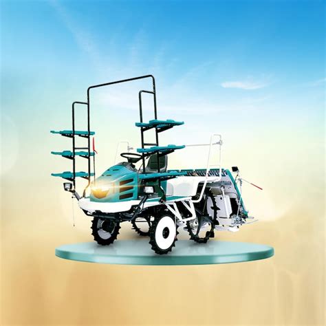 Premium Photo Agro Transplanter Social Media Poster