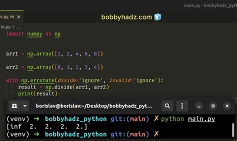 numpy runtimewarning invalid value encountered in divide bobbyhadz