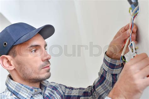 Connecting The Cables Stock Image Colourbox