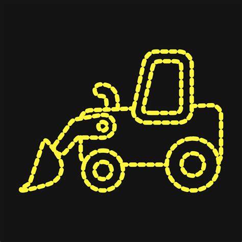 Icon Whell Loader Heavy Equipment Elements Icons In Dotted Style