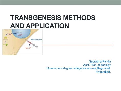 Transgenesis Methods And Applications Pptx Biological Sciences Science