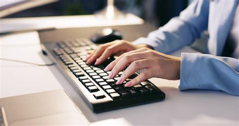 Computer Hands And Keyboard Typing Of A Business Woman Coding For Programmer Code Software