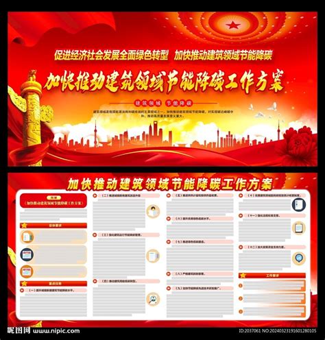 加快推动建筑领域节能降碳工作设计图 展板模板 广告设计 设计图库 昵图网