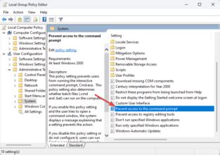 How To Prevent Access To The Command Prompt GPO
