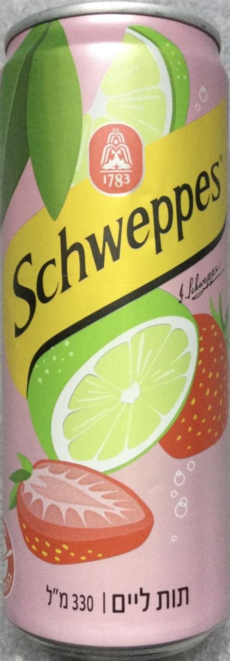 Schweppes Lemon Strawberry Soda 330ml Israel 2021