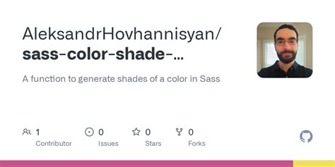 Github Aleksandrhovhannisyan Sass Color Shade Generator A Function To Generate Shades Of A