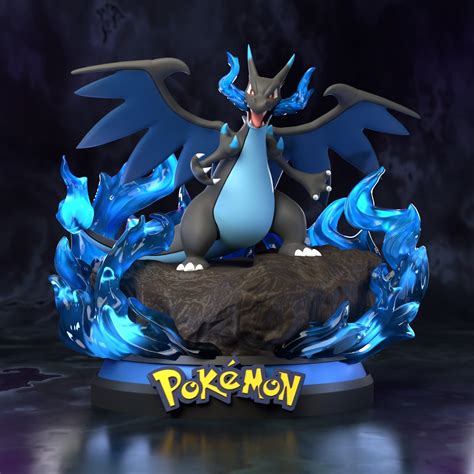 Stl File Pokemon Mega Charizard X Figure 🐉・3d Printable Model To Download・cults