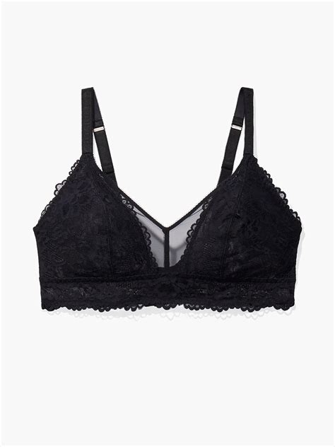 Floral Lace Mesh Bralette In Black Savage X Fenty Spain