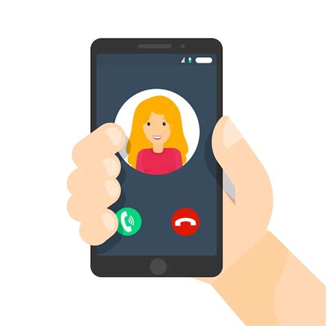 Premium Vector Incoming Call On Smartphone Screen