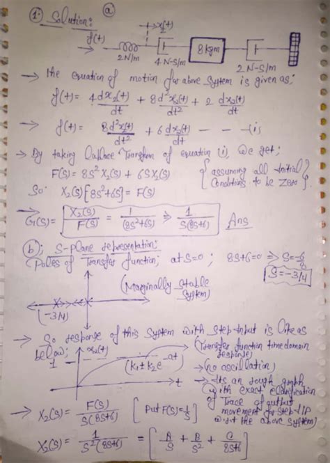 For The System Shown In Fig 1 Solve The Following Problems A Find