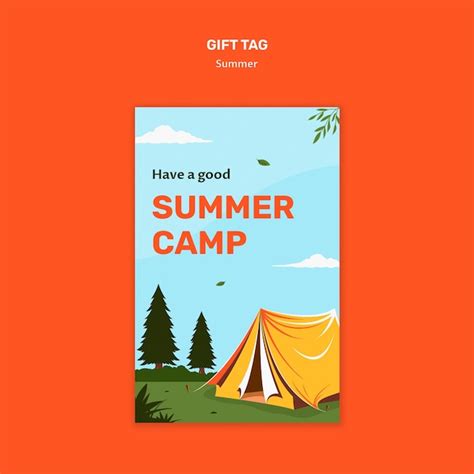 여름 캠프 템플릿 디자인 무료 Psd 파일