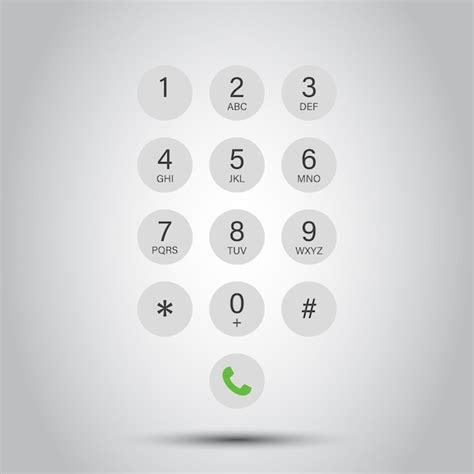 Premium Vector Smartphone Dial Button Icon In Flat Style Phone Number