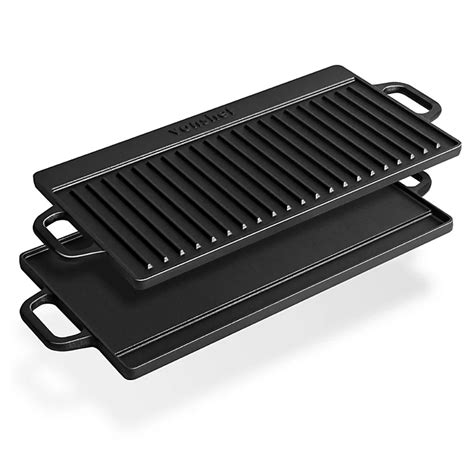 Vonshef Cast Iron Griddle Plate Pre Seasoned Non Stick Bbq Griddle