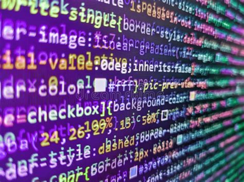 Letters Chars And Digits Hacker Api Text On The Computer Screen Programmer Occupation