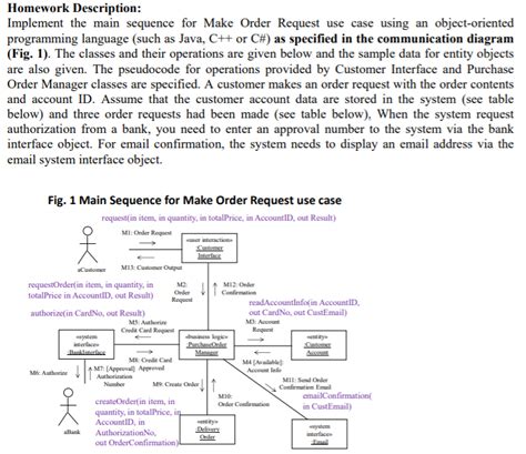 homework description implement the main sequence for
