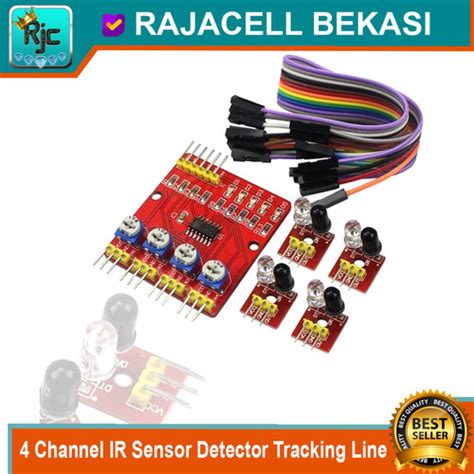 Jual 4 Channel IR Sensor Detector Tracking Line Robot Kota Bekasi Rajacell Bekasi Tokopedia