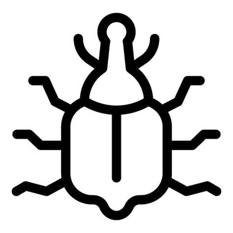 Premium Vector Black And White Beetle Icon Representing Debugging Process