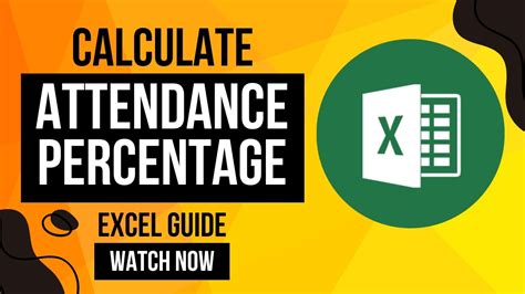 How To Calculate Attendance Percentage In Excel Youtube