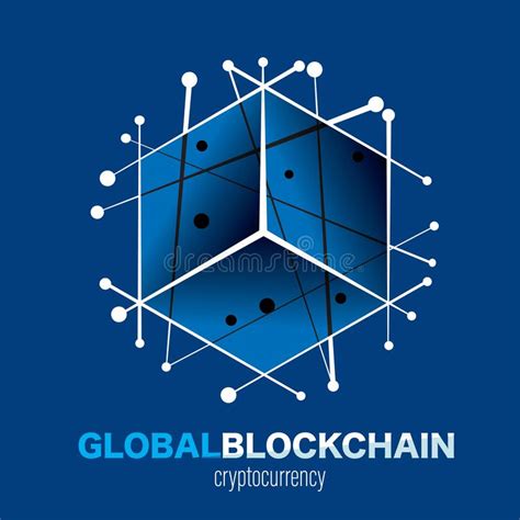 Blockchain Technology Isometric Flat Vector Illustration Concept