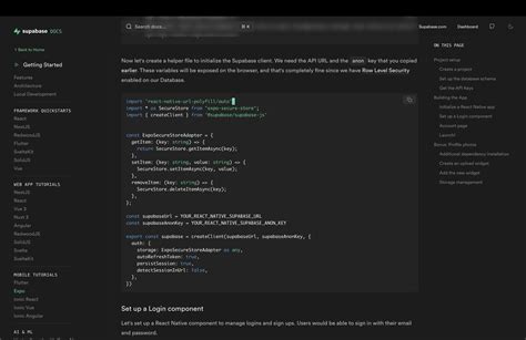 update docs to fix error in react native 0 70 1 and expo 47 · issue 14185 · supabase supabase