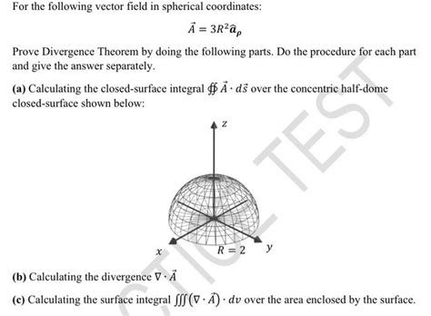 Solved For The Following Vector Field In Spherical Chegg