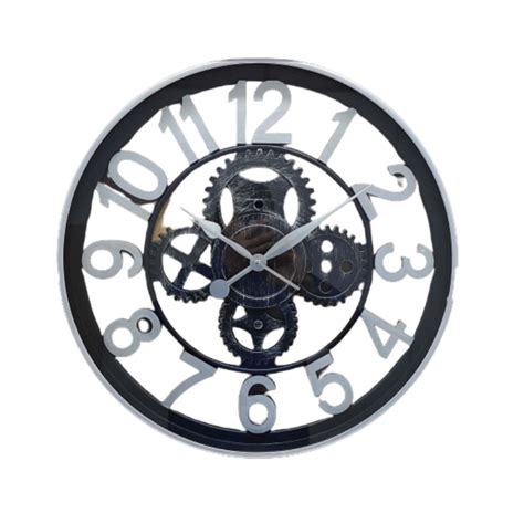 Dream World Large Decorative Analogue Wall Clock Black And Silver