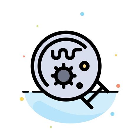 Germs Laboratory Magnifier Science Abstract Flat Color Icon Template