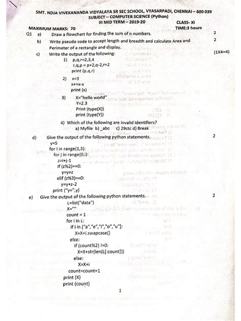 Computer Science Lll Midterm Examination 2019 20 Pdf