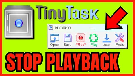 How To Stop Tinytask Playback Quick And Easy Youtube