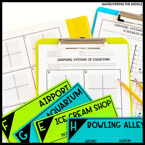 10 System Of Equations Activities Maneuvering The Middle