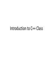 Lesson Cpp Intro To Class Pdf Introduction To C Class Object Oriented Programming OOP Use