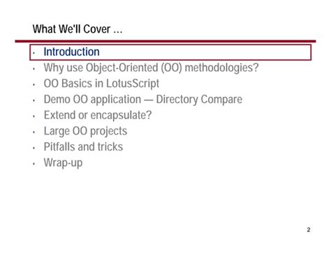 The View Object Orientated Programming In Lotuscript Ppt