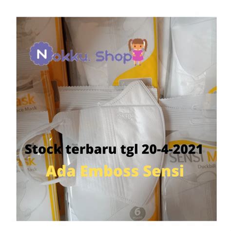 Jual Masker Sensi Duckbill Sachet Isi 6 Embos Kota Surakarta