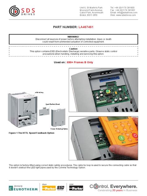 Parker Ssd Encoder Feedback Board 690p Frame B Only La467461 Pdf