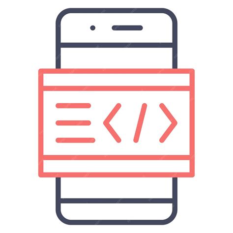 Premium Vector Smartphone Coding Vector Illustration Style