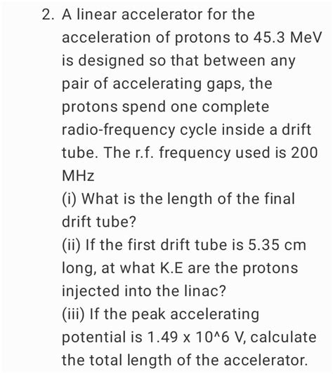 2 A Linear Accelerator For The Acceleration Of Protons To 453 Mev Is