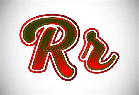 English Upper And Lower Case Letter R Graphic Alphabet Symbol For Corporate Business Identity