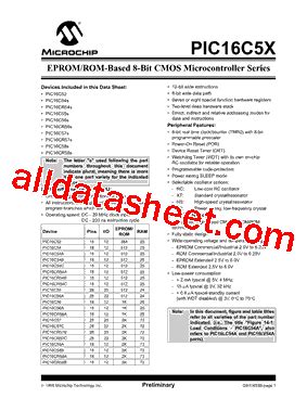 PIC C A Datasheet PDF Microchip Technology