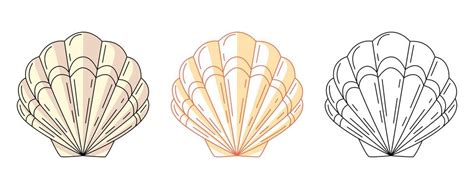 Shell Outline Concept Vector Art Icons And Graphics For Free Download