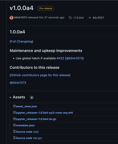 Making Your First Release From Repo — Jupyter Releaser 190dev0