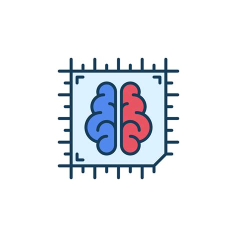 AI CPU Chip Vector Artificial Intelligence Processor Concept Colored Icon Vector Art At