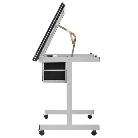 Mobile Glass Drawing Table With Drawers For Drawing And Sketching