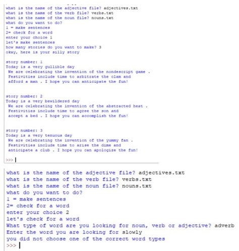 Solved Python Programming Chapter 7 Silly Stories