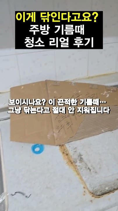 주방 청소하다 멘탈 나감 기름때랑 싸웠습니다 Youtube